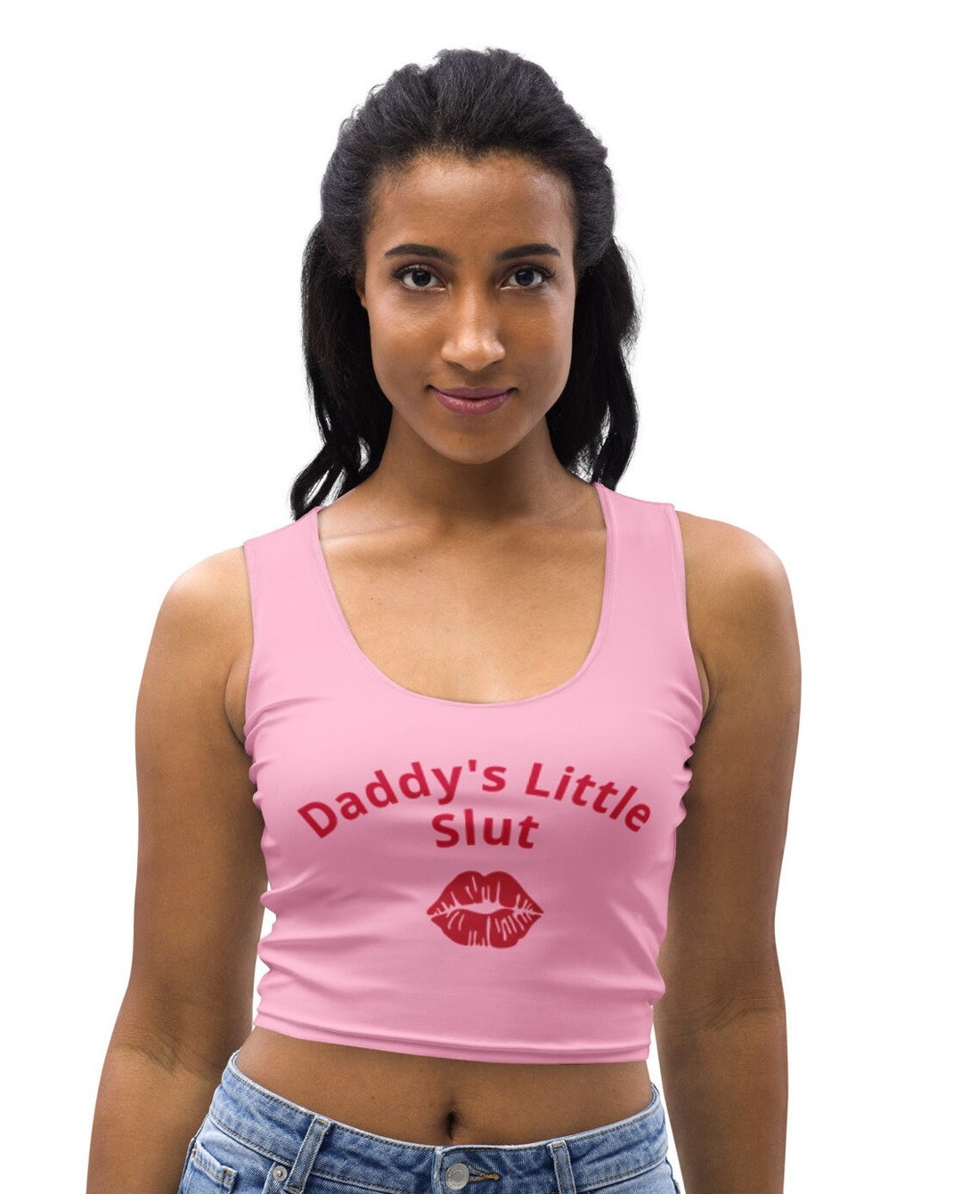 Daddys Little Slut Crop Topslutty T Shirts Etsy