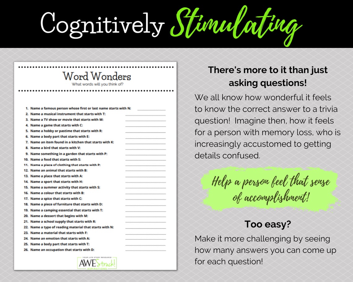 Downloadable and Printable Dementia Activity Pages - Etsy