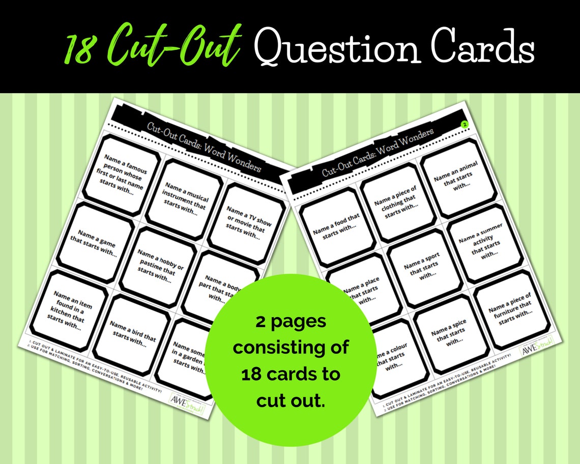 Word Games, Dementia Brain Games, Instant Download, Printable PDF ...