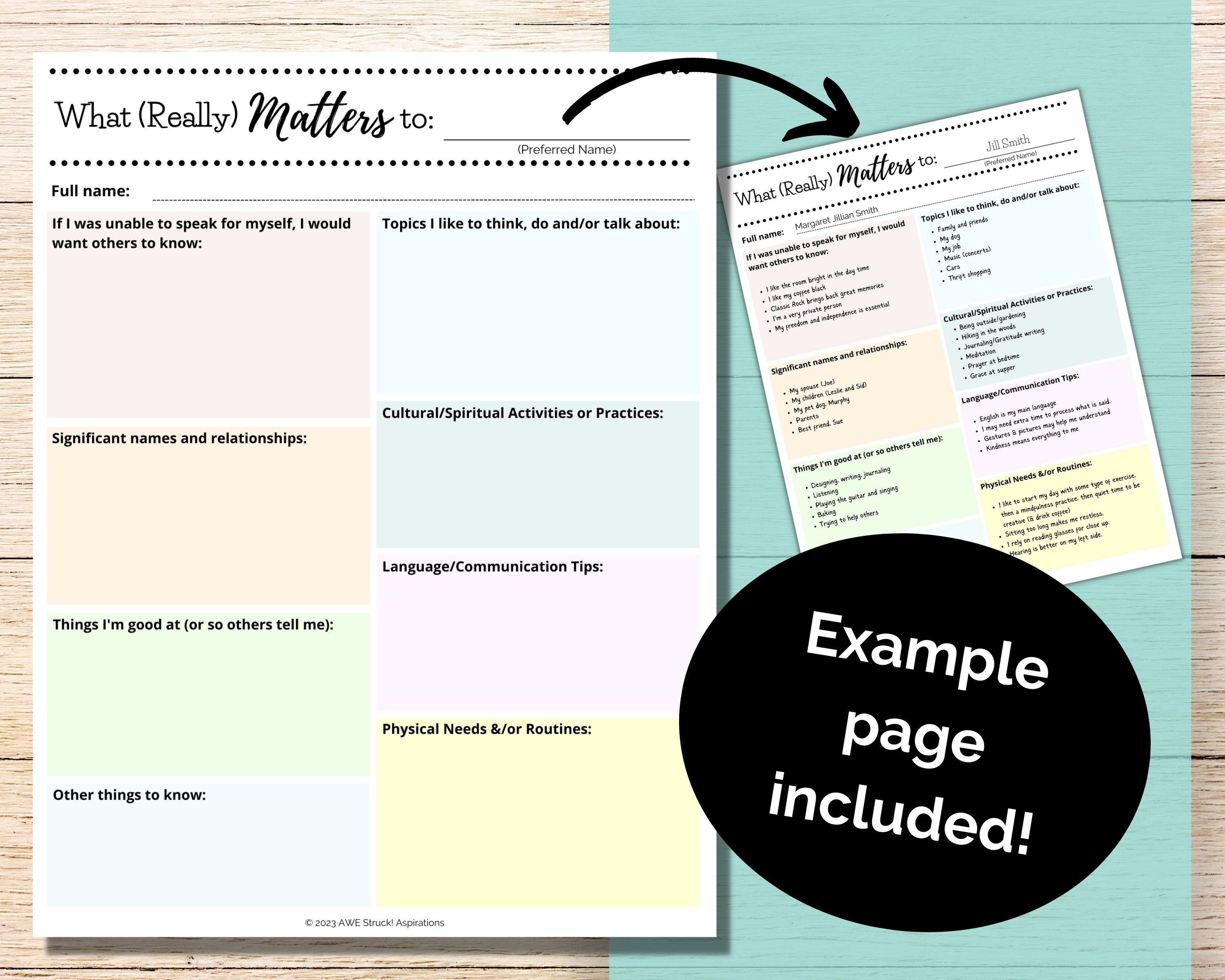 Editable, All About Me, Canva Template, Getting to Know You, Dementia ...