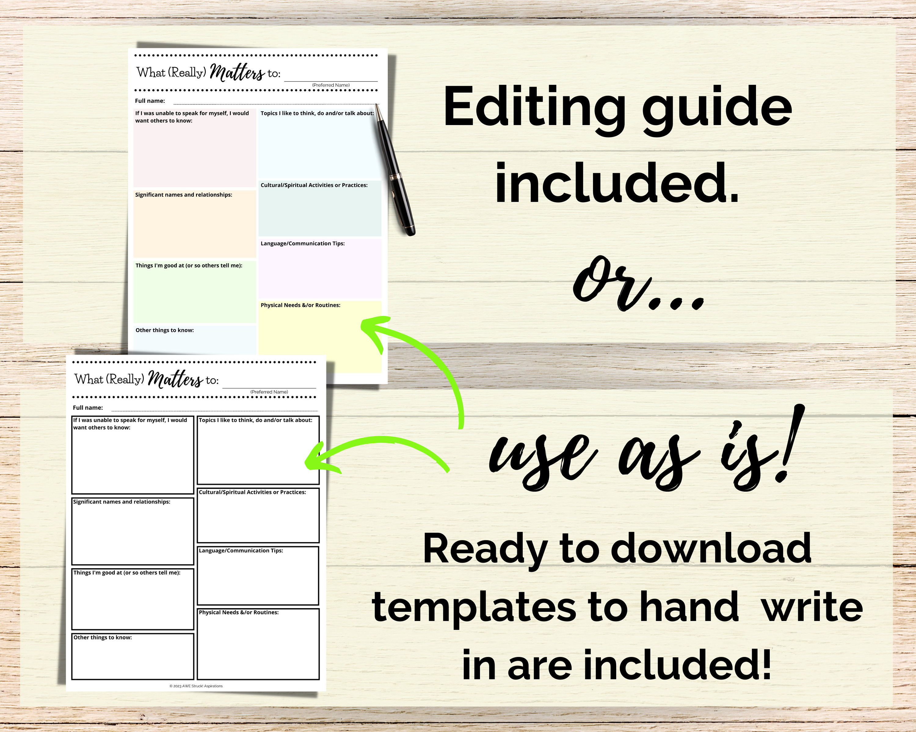 Editable, All About Me, Canva Template, Getting to Know You, Dementia ...