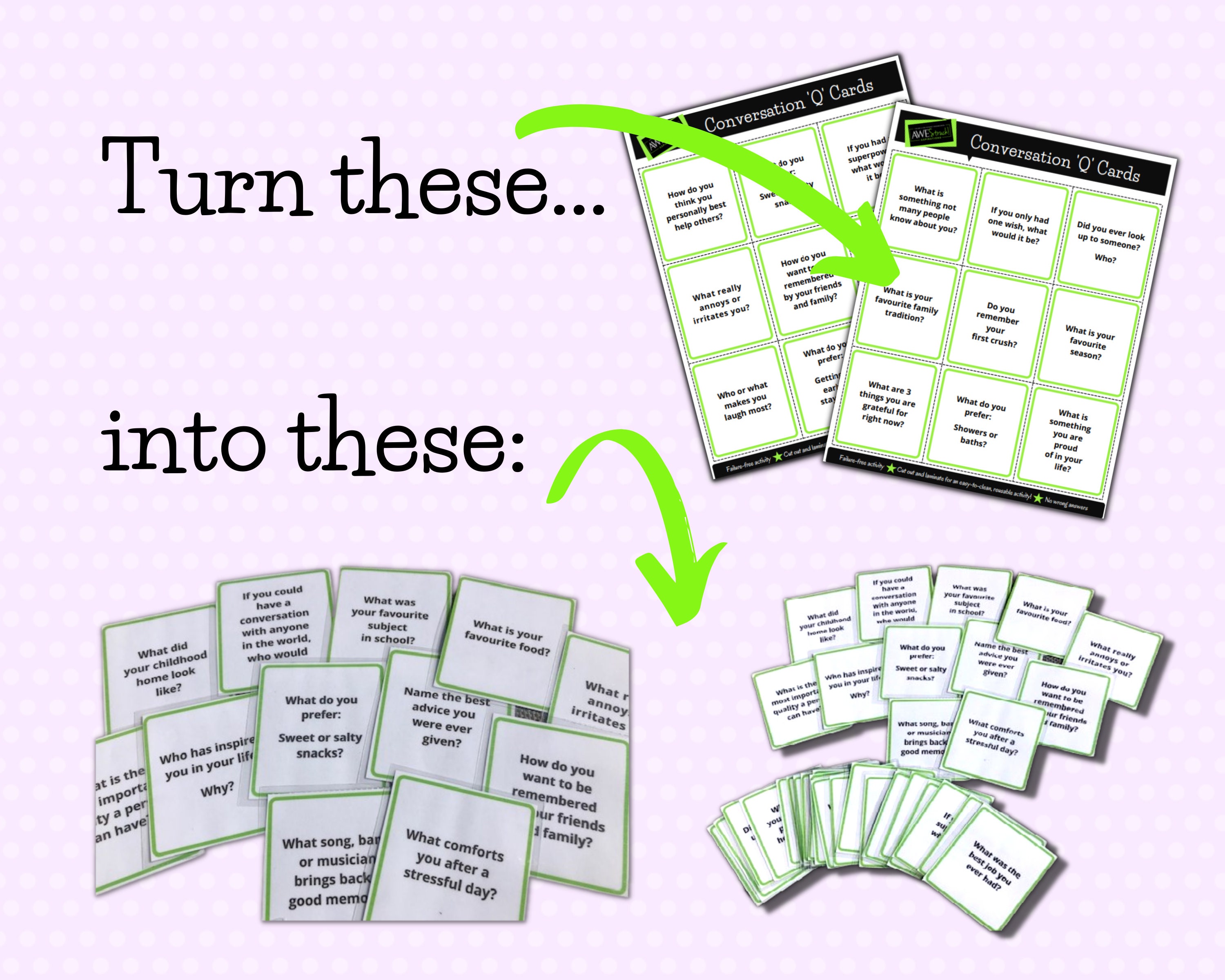 Conversation Cards, Life Story Collection, Instant Download, Dementia ...