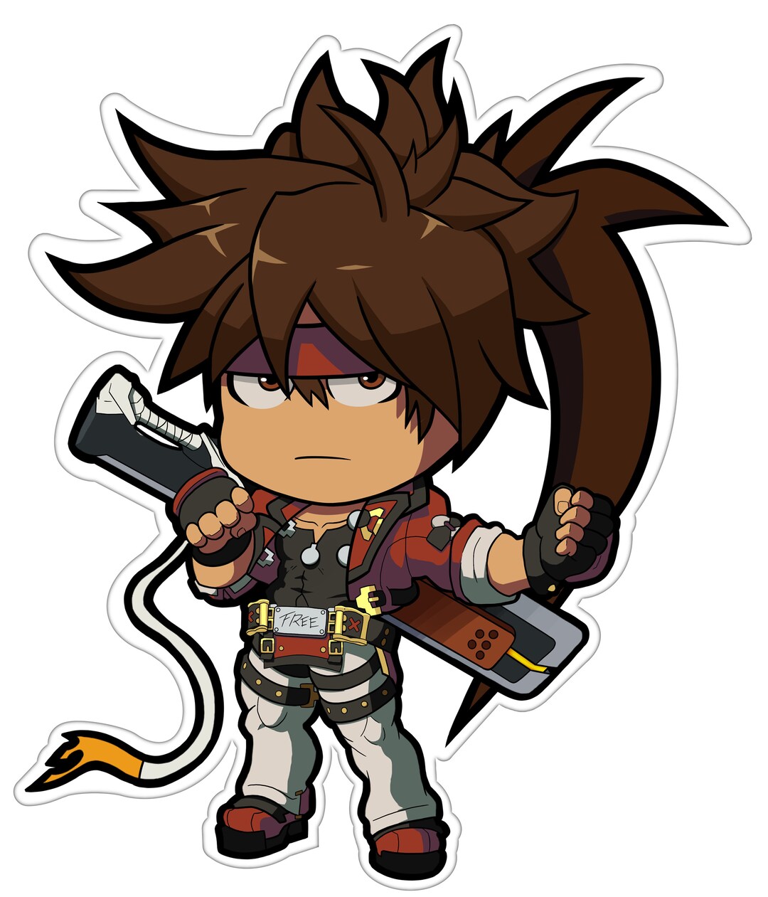 Guilty Gear Strive Stickers Sol Badguy Chibi - Etsy