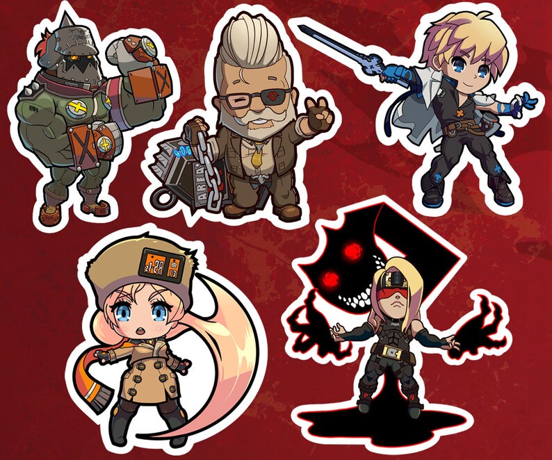 Guilty Gear Strive Stickers Dragon Install Sol Chibi - Etsy Ireland