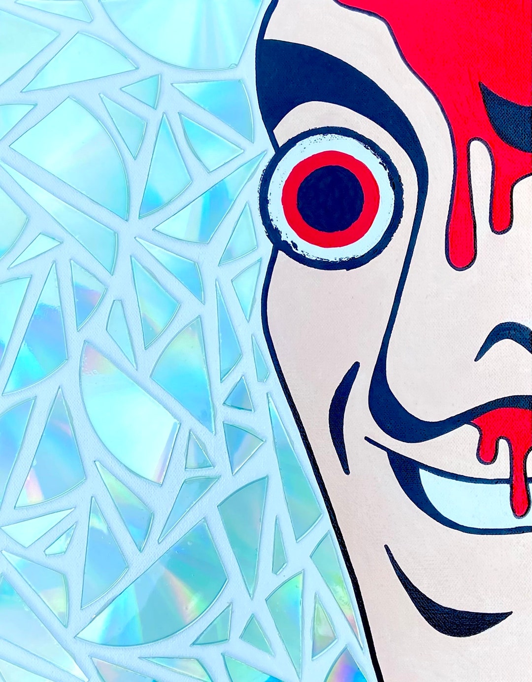 Shattered Blood Running Down His Face - Etsy