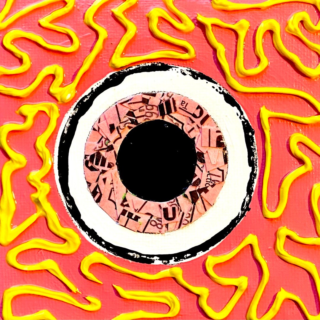 Mini Pink EYE Original Painting - Etsy