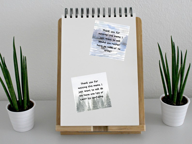 Printable Memo Pad, Printable Memo Sheets, Digital Download, Journal ...