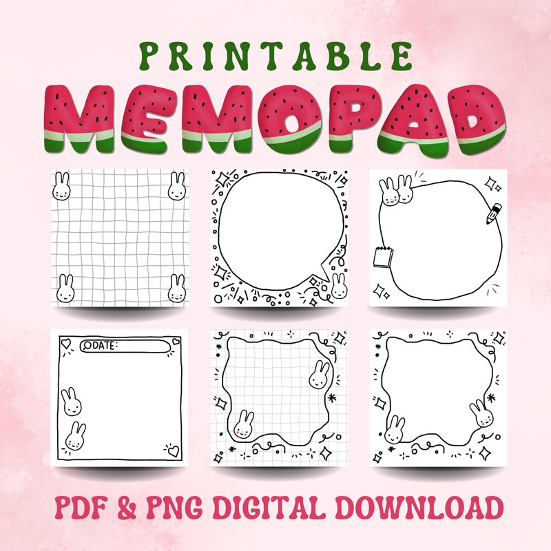 Memo Pad - Etsy