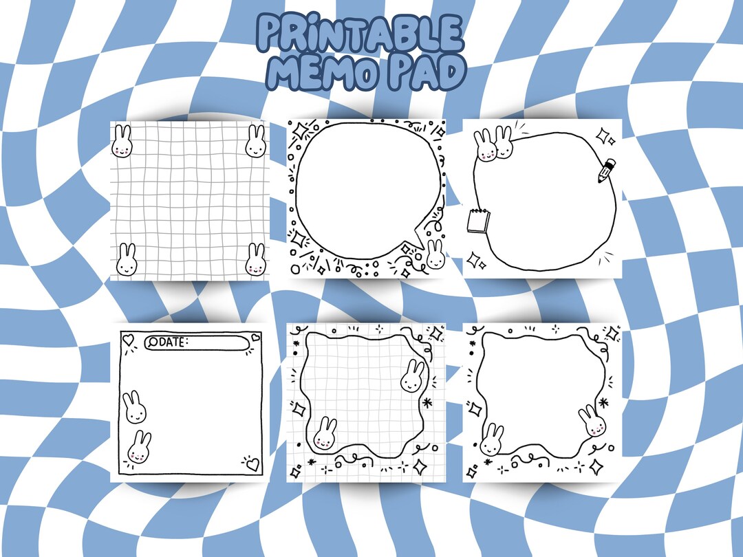 Printable Memo Pad, Printable Memo Sheets, Digital Download, Journal ...