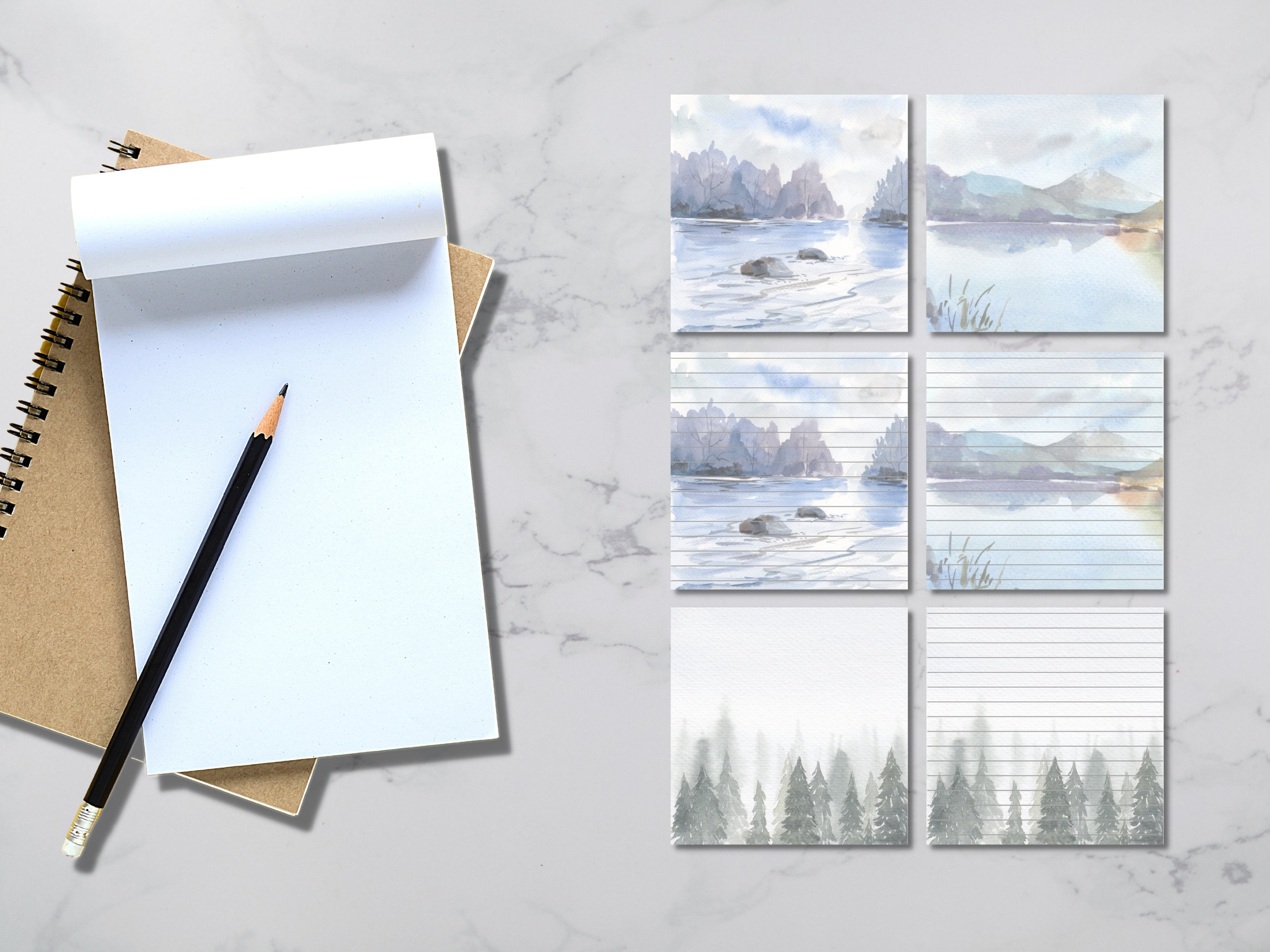 Printable Memo Pad, Printable Memo Sheets, Digital Download, Journal ...