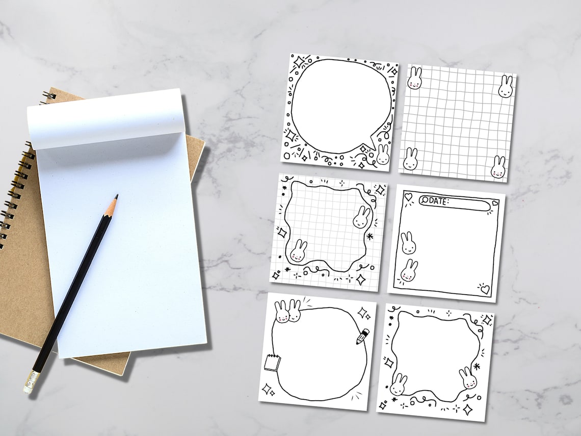 Printable Memo Pad, Printable Memo Sheets, Digital Download, Journal ...