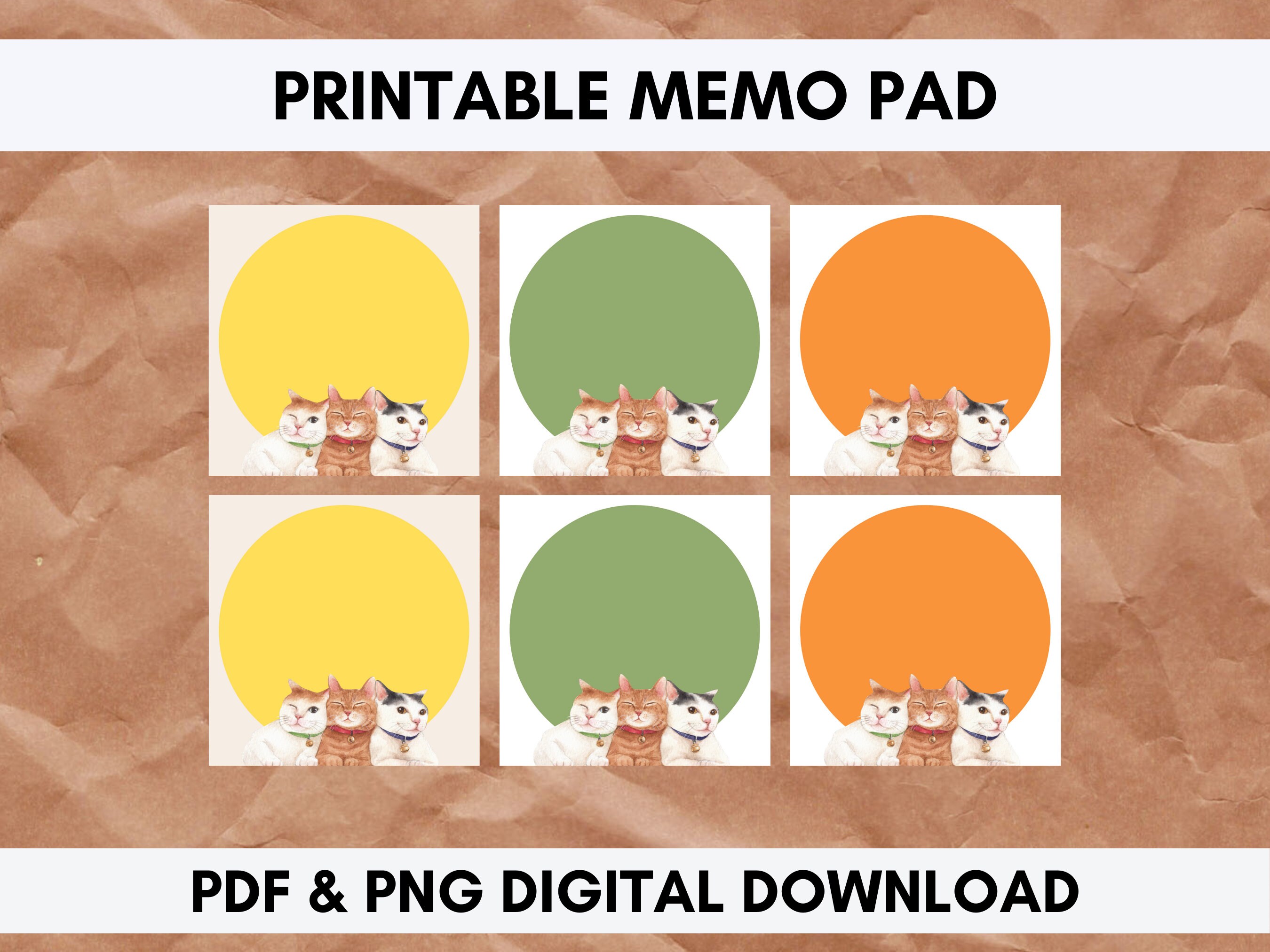 Printable Memo Pad Printable Memo Sheets Digital Download - Etsy