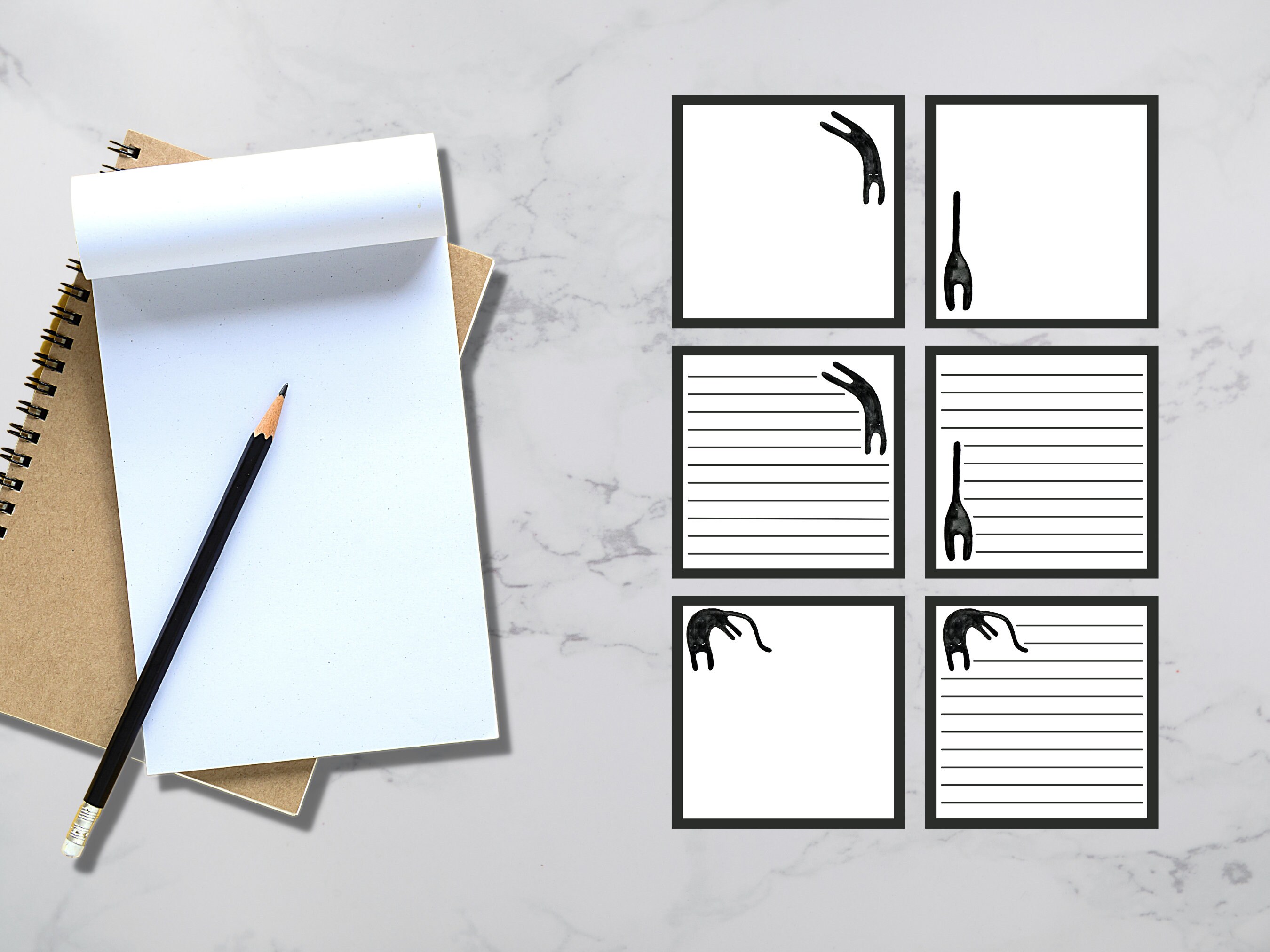 Printable Memo Pad, Printable Memo Sheets, Digital Download, Journal ...