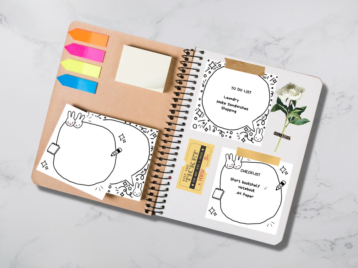 Printable Memo Pad, Printable Memo Sheets, Digital Download, Journal ...