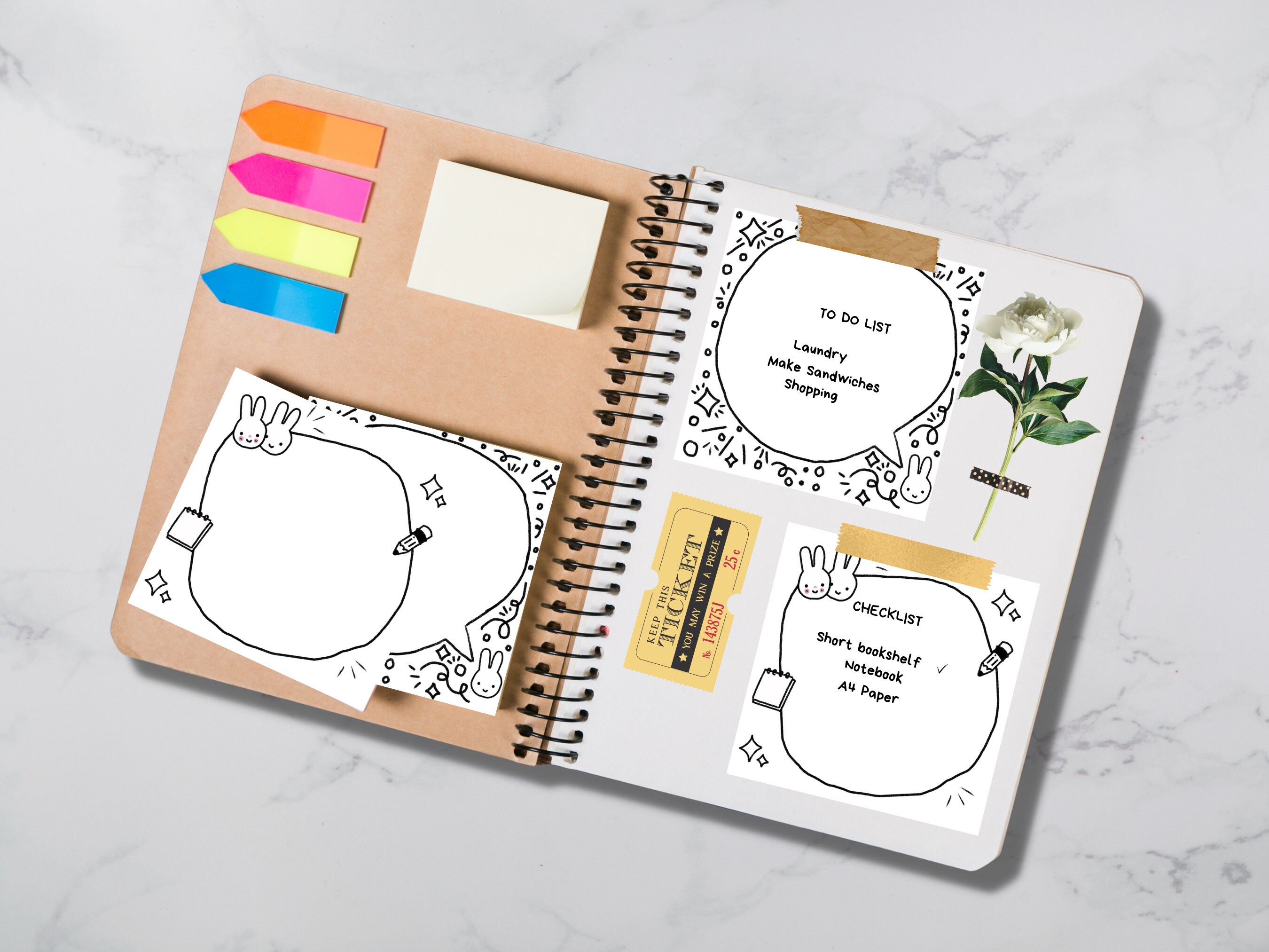 Printable Memo Pad, Printable Memo Sheets, Digital Download, Journal ...