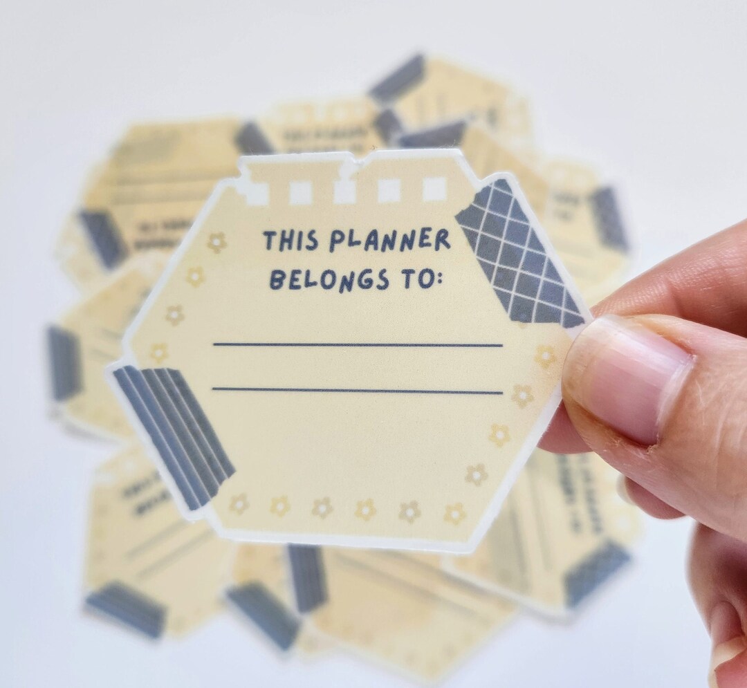 This Planner Belongs to Stickers, Matte Transparent Vinyl Stickers ...
