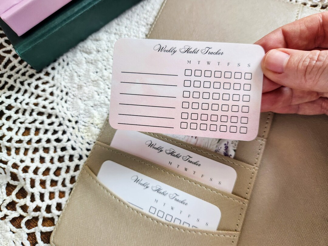 Weekly Habit Tracker, Habit Card, Digital Download Tracker, Minimal ...