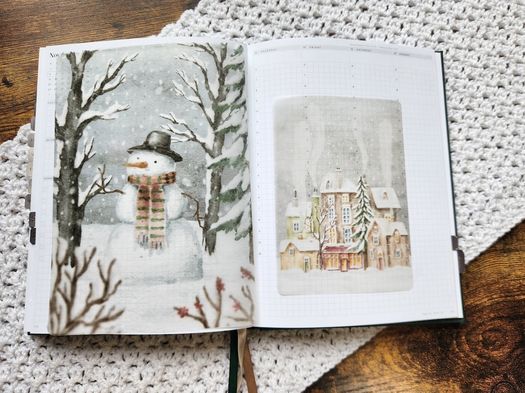 Winter, Snowman, Planner Inserts, Planner Dashboard, Decorative Paper ...
