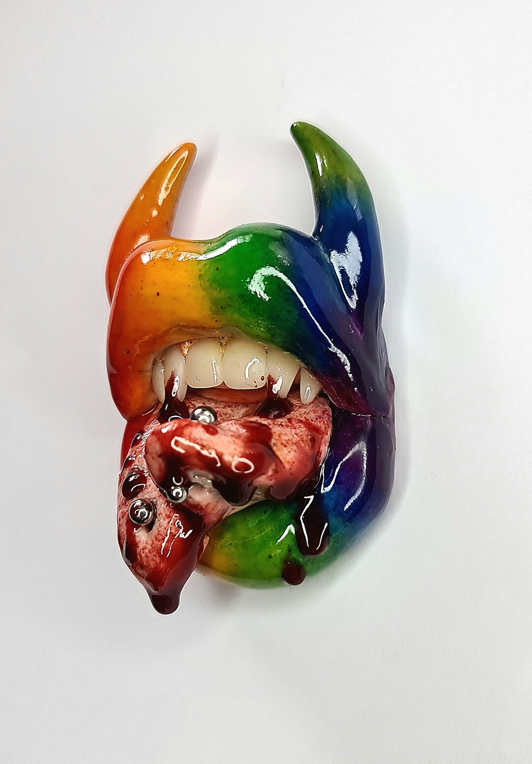 Gothic Style Designed Lips Phone Holder / Brooch / Pride / LGBTQIA+ ...