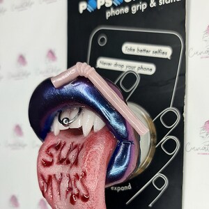 Gothic Style Designed Lips Phone Holder / Halloween Brooch / Choker ...