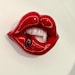 Red Vampire Lips Magsafe Popsockets Phone Grip With Fang Bite and ...