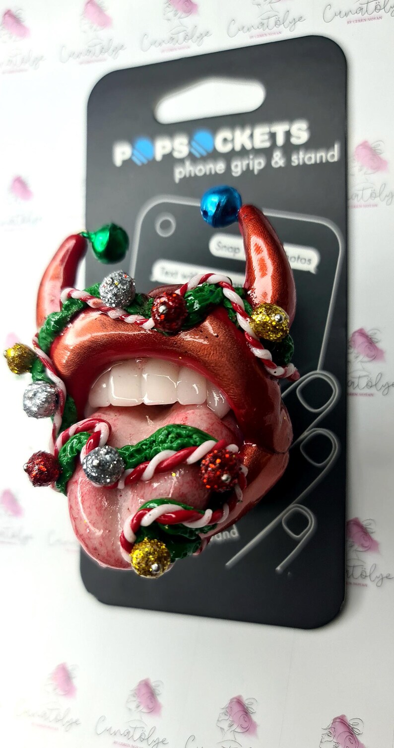 Gothic Style Designed Lips Phone Holder / Halloween Brooch / Choker ...