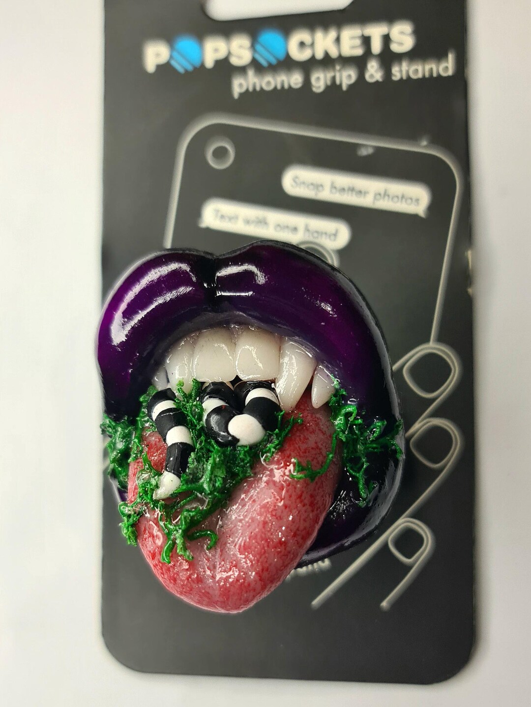 Gothic Style Designed Halloween Lips Phone Holder / Brooch / Phone Grip ...