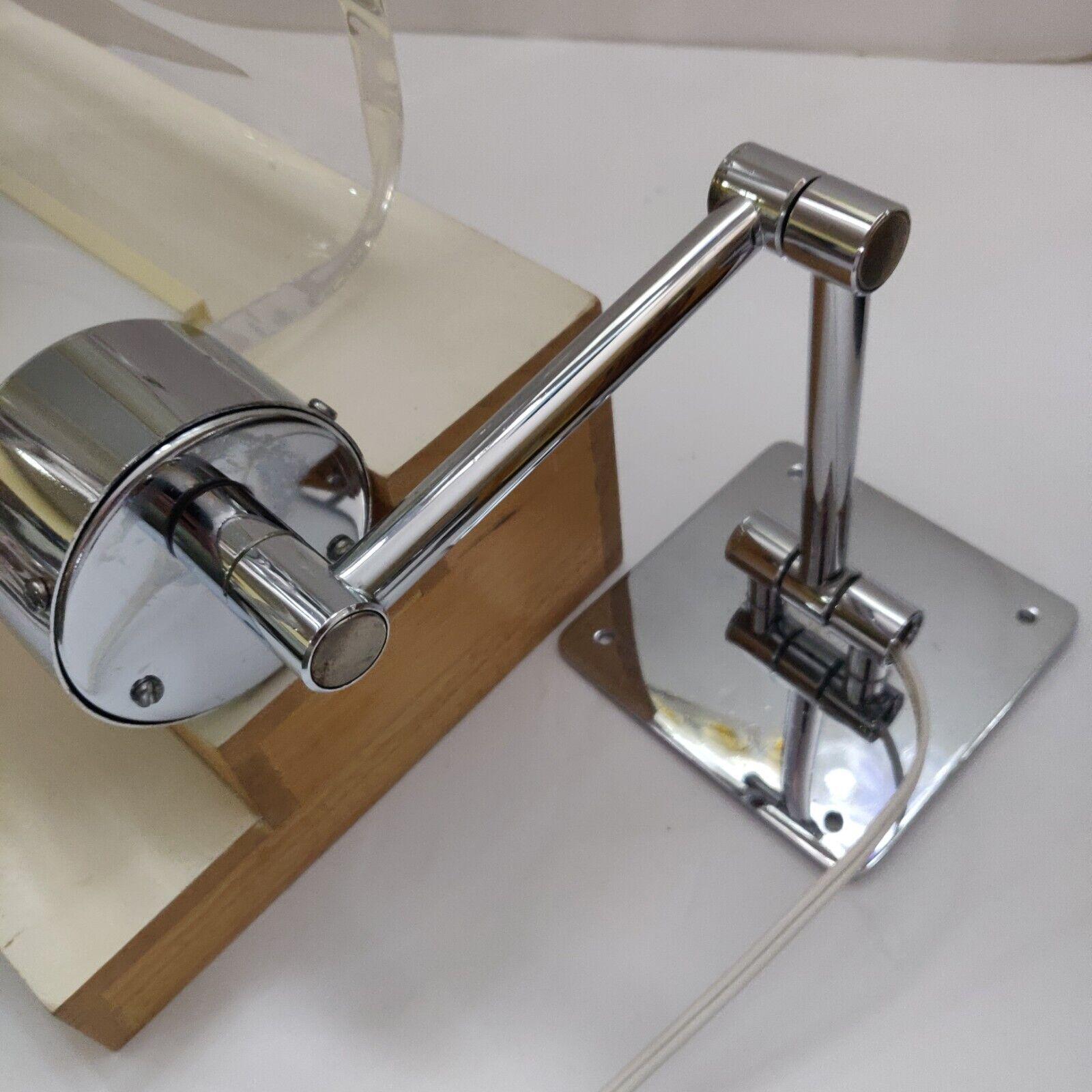 Vintage Clear Acrylic Lucite Wall Mounted Magnifying Mirror With Vanity ...