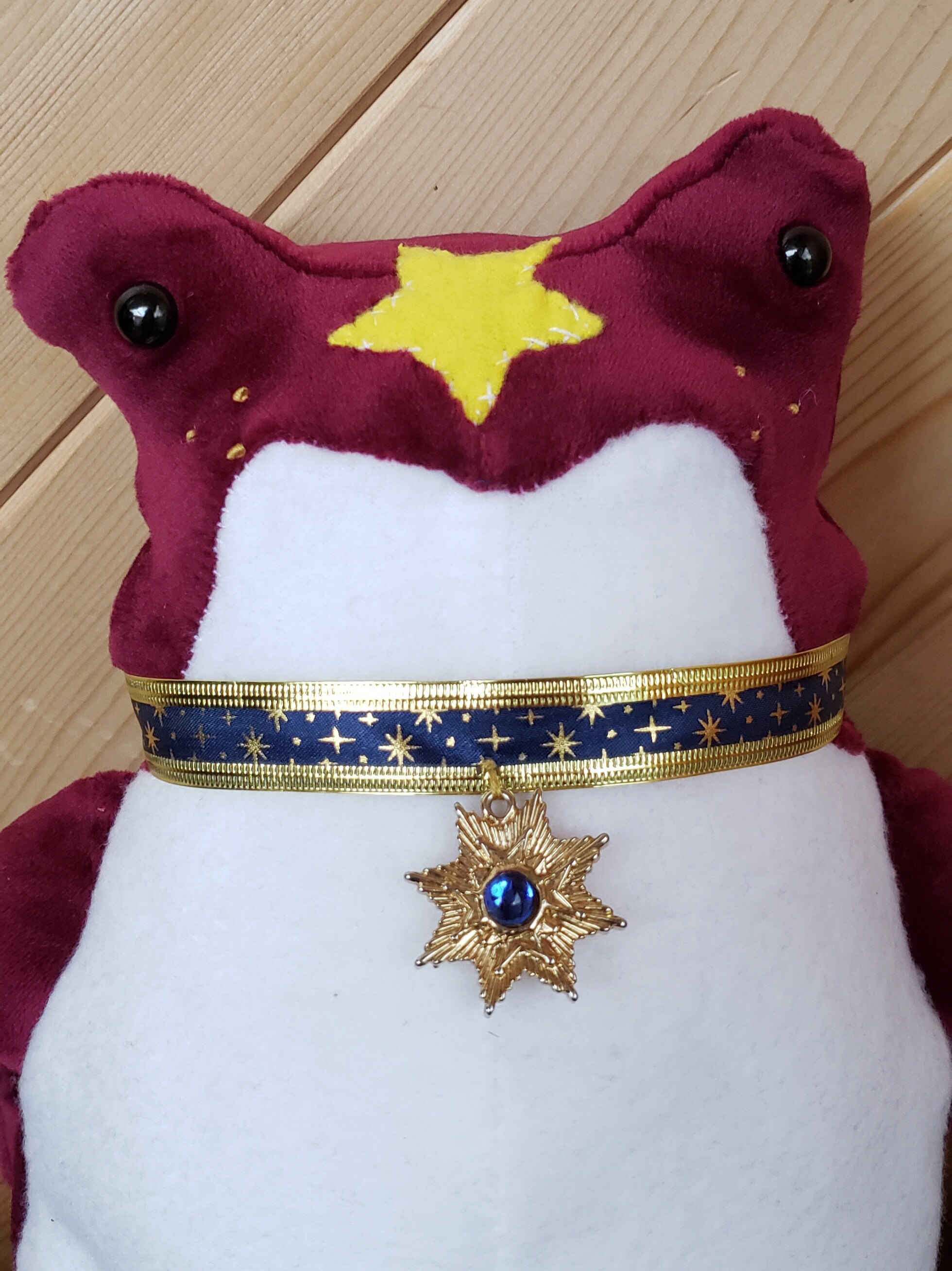 Purple Fleece Wizard Toad Stuffed Animal With Yellow Stars - Etsy