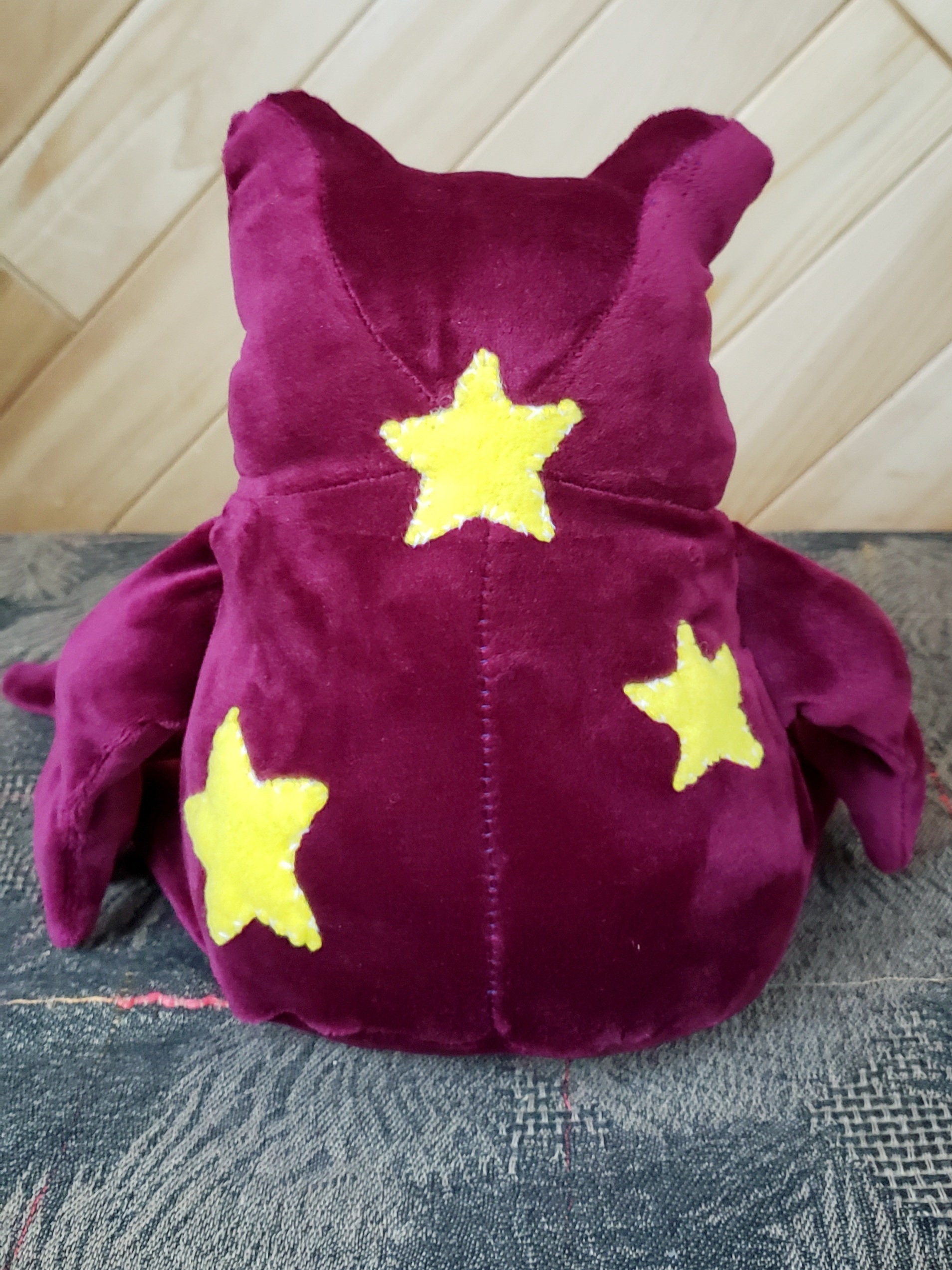 Purple Fleece Wizard Toad Stuffed Animal With Yellow Stars - Etsy
