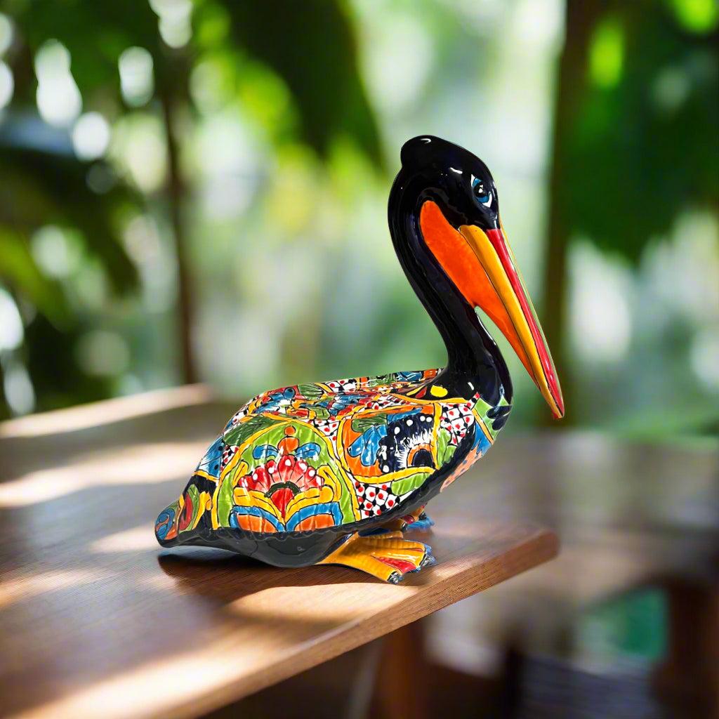 Talavera Pelican Statue | Hand-painted Mexican Ceramic Decor - Etsy