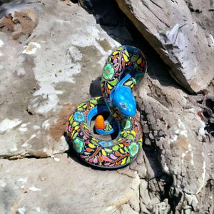 Handmade Snake Statue | Hand Painted Talavera Artwork (large Size) - Etsy