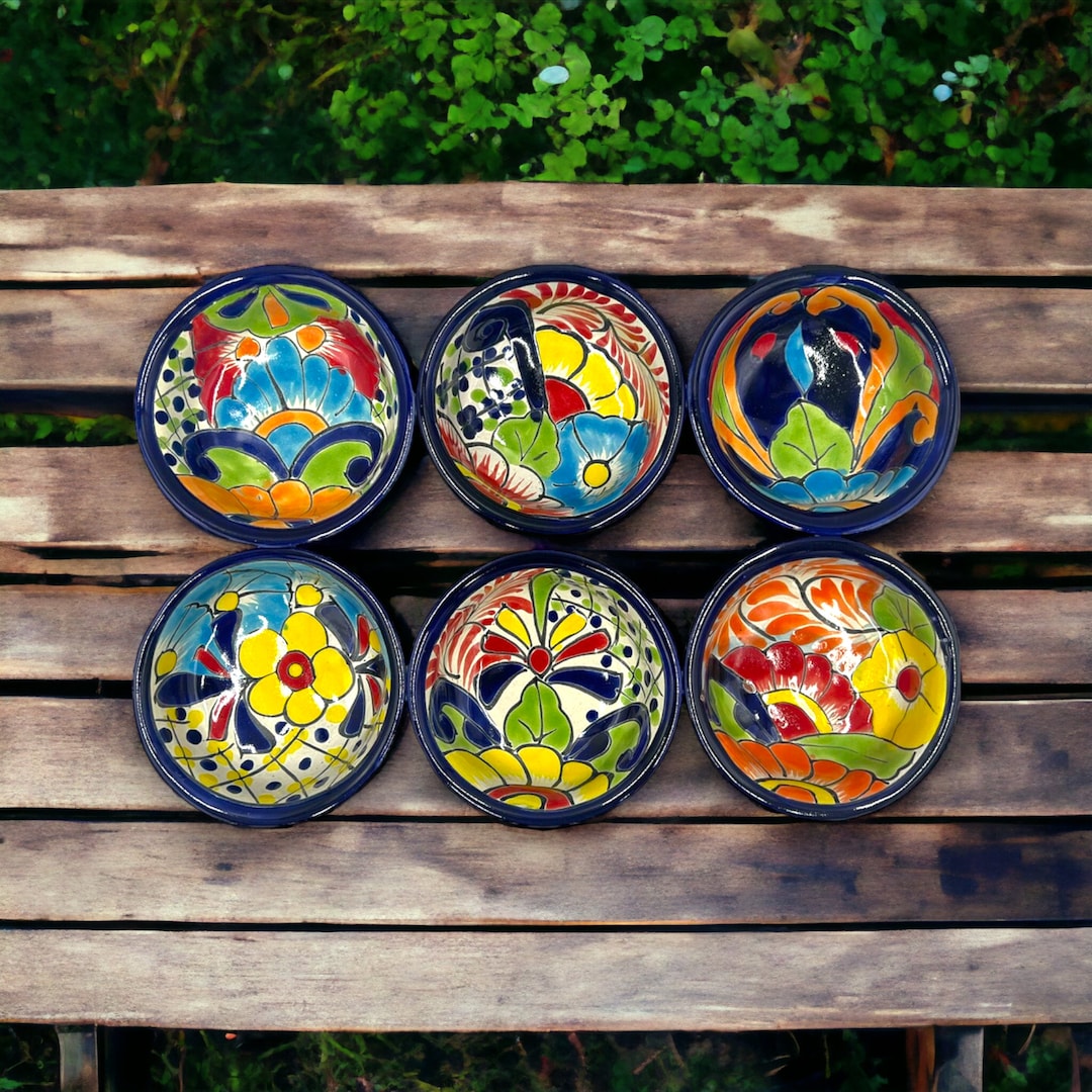 Set of 20 Talavera Sauce Bowls | Handmade Mexican Salsa Bowls (4 ...