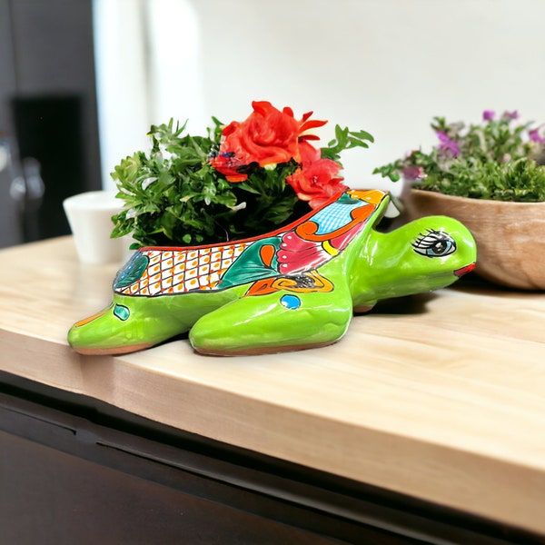 Talavera Planter Turtle - Etsy