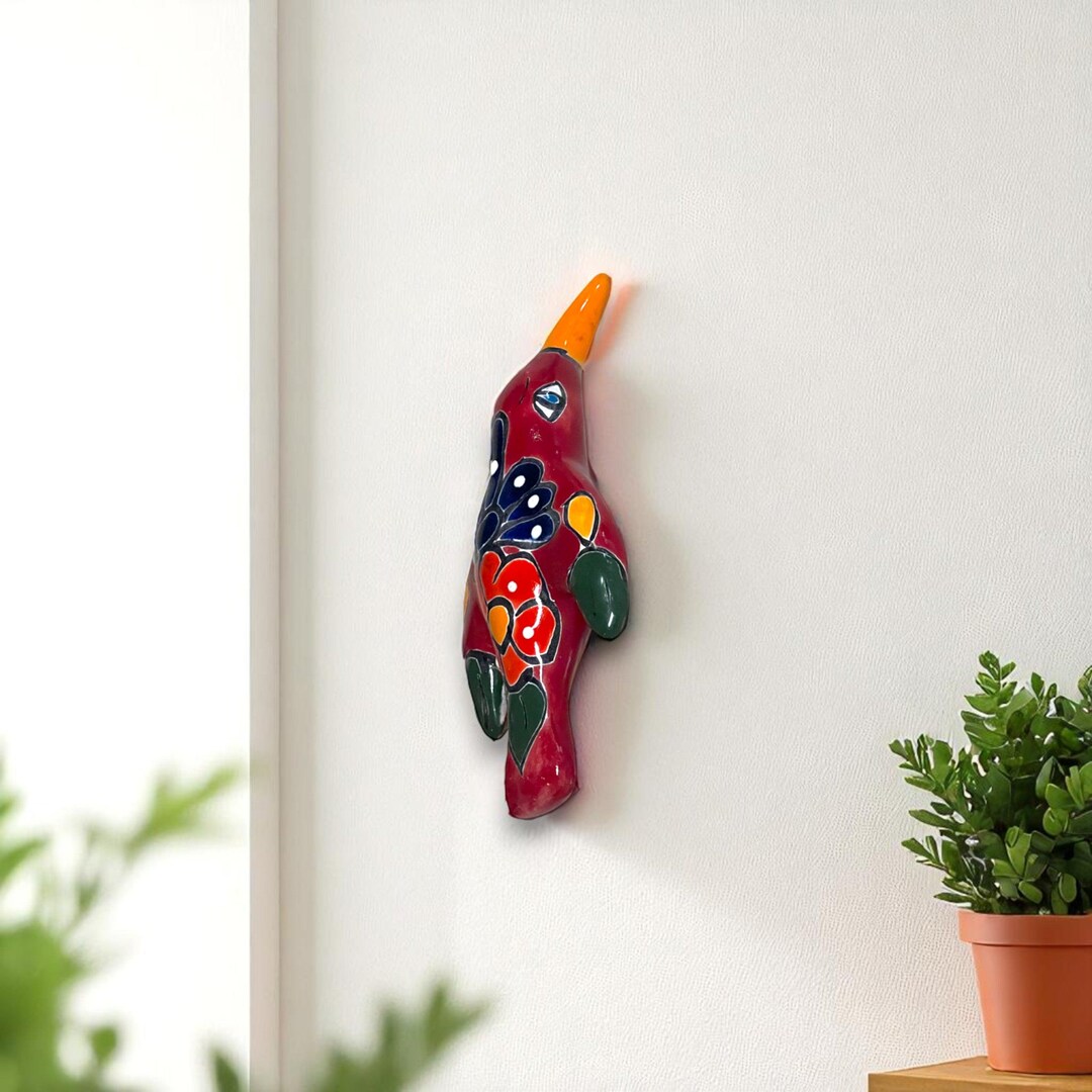 Talavera Hummingbird Wall Art | Mexican Hand-painted Bird Decor - Etsy