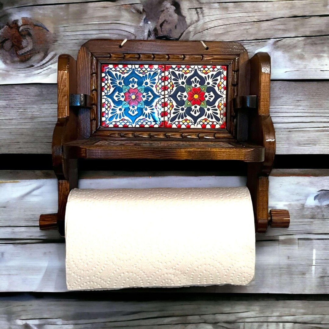 Personalized Talavera Wall Decor | Custom Paper Towel Holder - Etsy