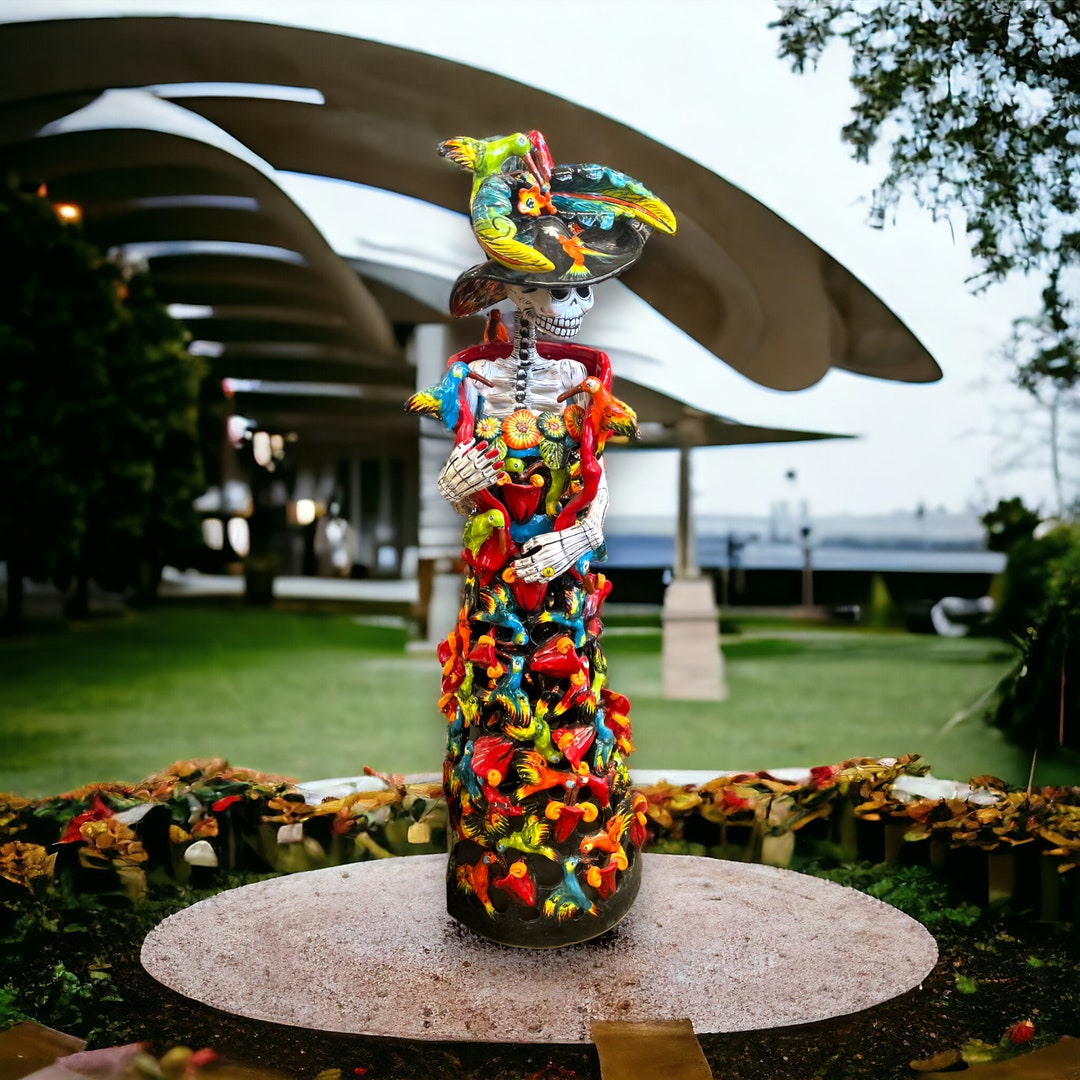 Talavera Catrina Day of the Dead Statue Life-sized 4'10 Figurine With ...