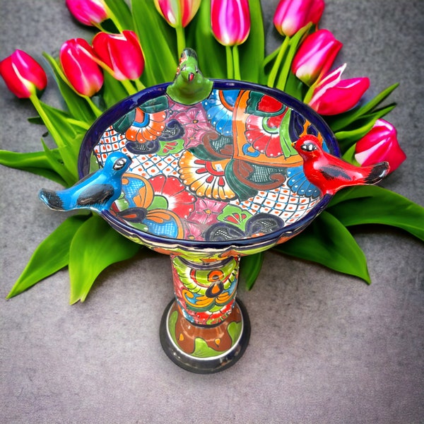 Talavera Bird Bath - Etsy