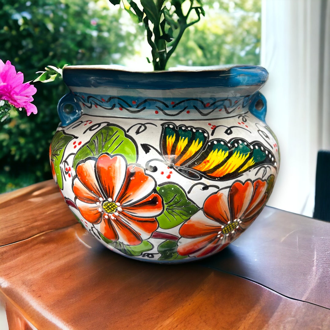 Handcrafted Talavera Decor Planter Artisan-made Mexican Flower Pot - Etsy