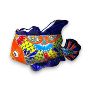 Large Talavera Fish Planter Hand-painted Mexican Statue Pottery - Etsy