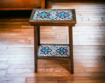 Talavera Mexican Tile End Table - Etsy