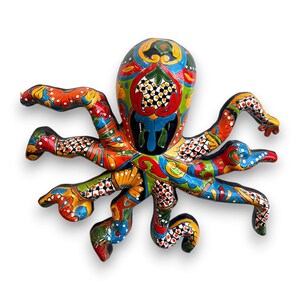 Mexican Handmade Octopus Wall Art | Hand Painted Talavera (large) - Etsy