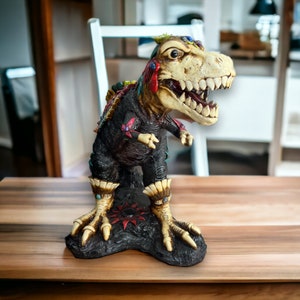 Handcrafted Aztec Dinosaur Sculpture Large T-rex Authentic Cultural Art ...