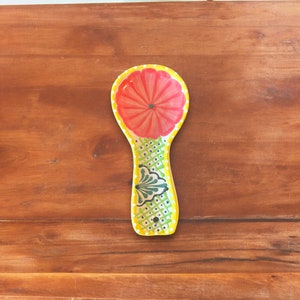 Vibrant Talavera Terracotta Spoon Rest Colorful Mexican Handmade ...