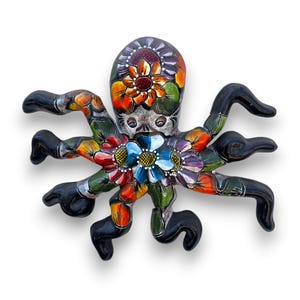Mexican Handmade Octopus Wall Art | Hand Painted Talavera (large) - Etsy