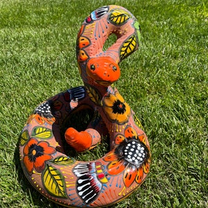 Handmade Snake Statue Hand Painted Talavera Artwork large Size - Etsy