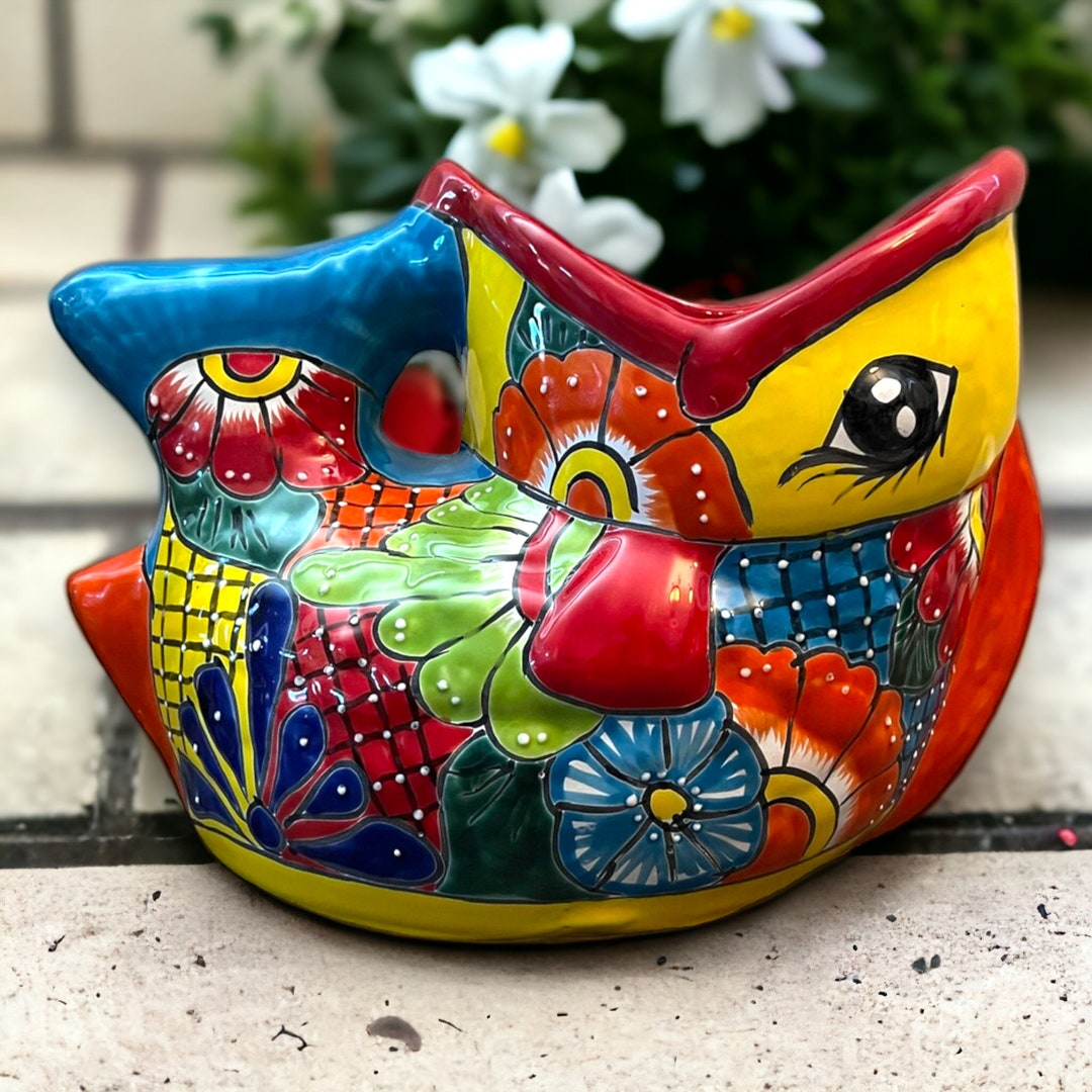 Rare XL Talavera Fish Planter Hand-painted Mexican Statue Pottery - Etsy