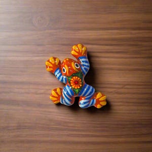 Hand Painted Talavera Frog Figurine - Etsy
