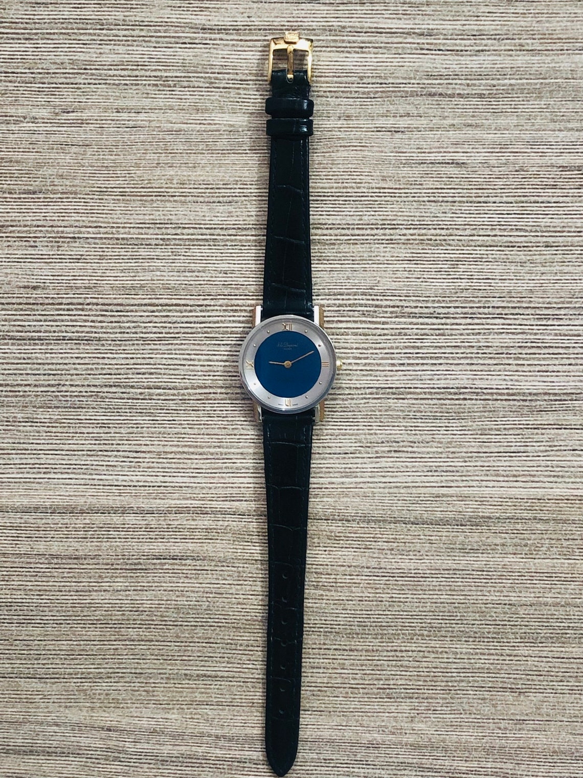 ST Dupont Men's Watch Blue Gold Plated - Etsy