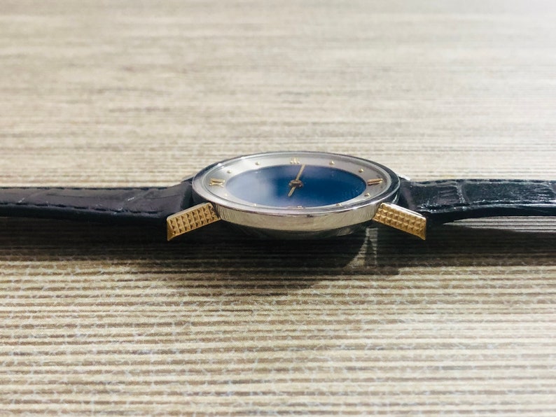 ST Dupont Men's Watch Blue Gold Plated - Etsy